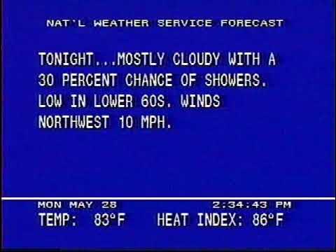 Weather Channel local forecast - 1990 - YouTube