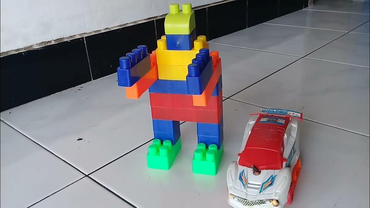 cara membuat robot dari lego balok|lego|mainan anak - YouTube