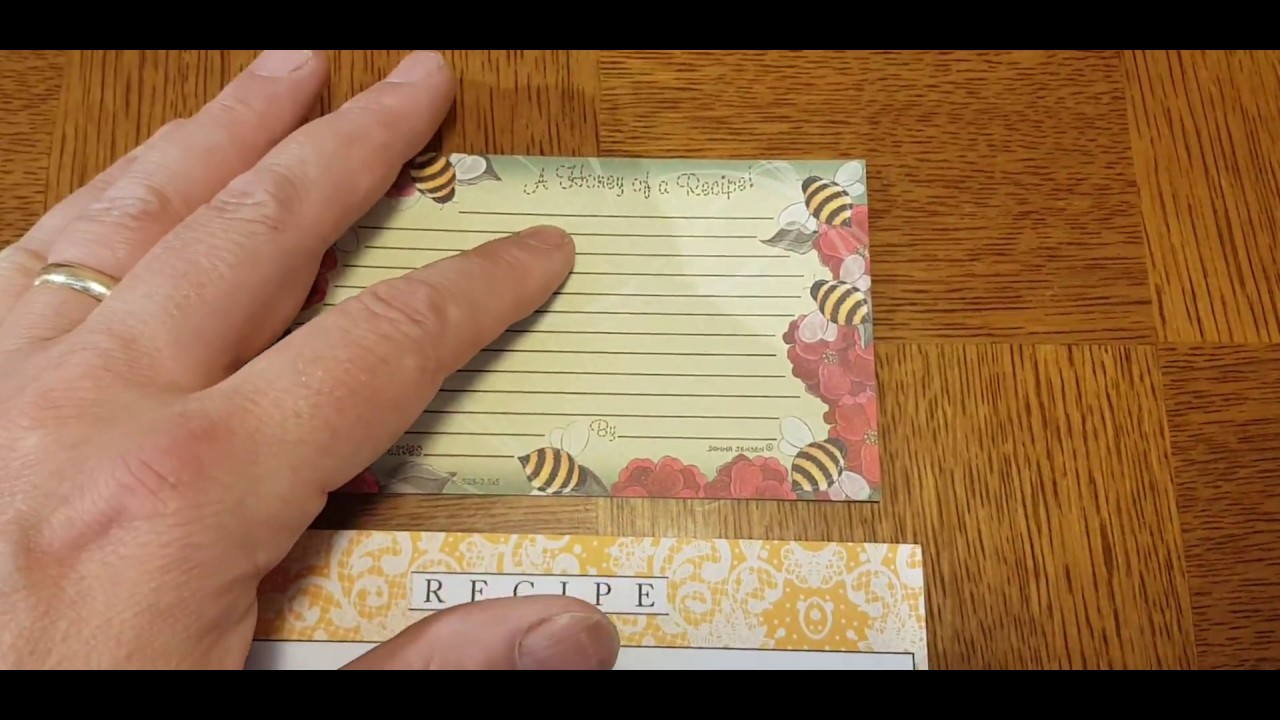 Recipe Card Sizes - CookbookPeople.com - YouTube