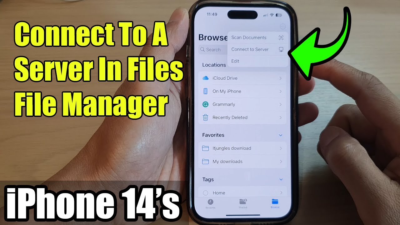 iPhone 14/14 Pro Max: How to Connect To A Server In Files File Manager ...