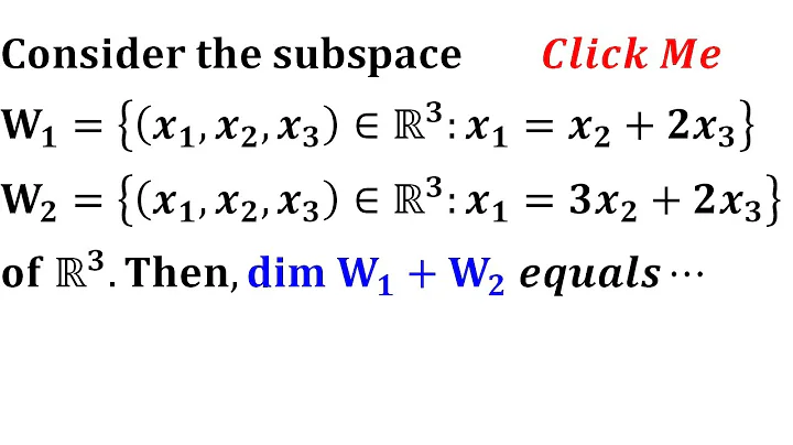 [solved] Dimension Of Intersection Of Subspaces With 9to5science