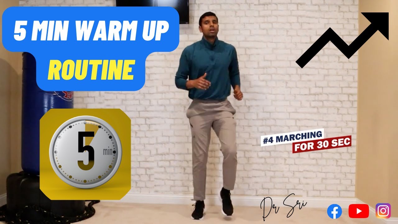 Quick and Effective Easy Warm Up Exercises At Home - 5 Minute Routine # ...