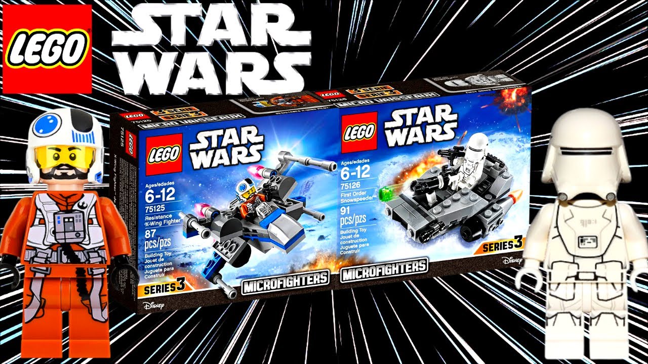 LEGO STAR WARS 75125 RESISTANCE X-WING FIGHTER vs 75126 FIRST ORDER ...