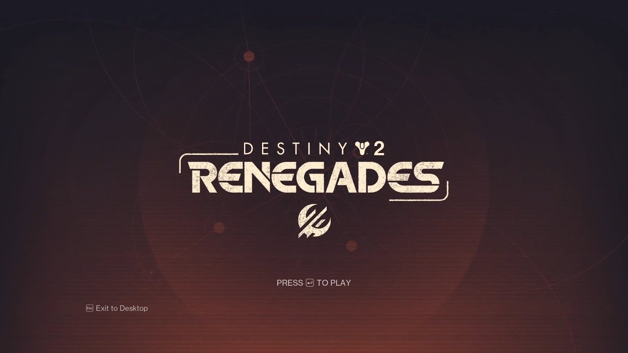 Destiny 2: Renegades Title Screen - YouTube