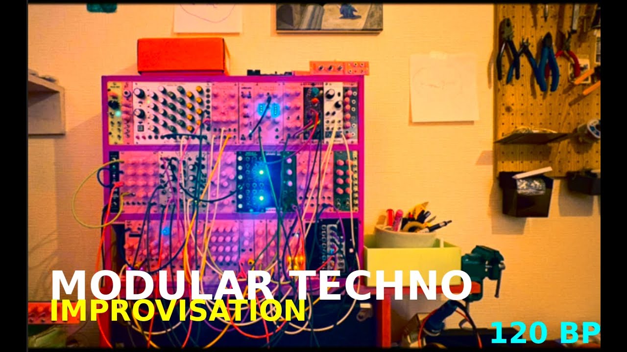 Raw Modular Techno - DIY Eurorack Live Performance (120 BPM) - YouTube