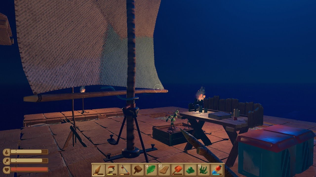 Unlocking the Forge and getting a metal fishing rod, lets play Raft ...