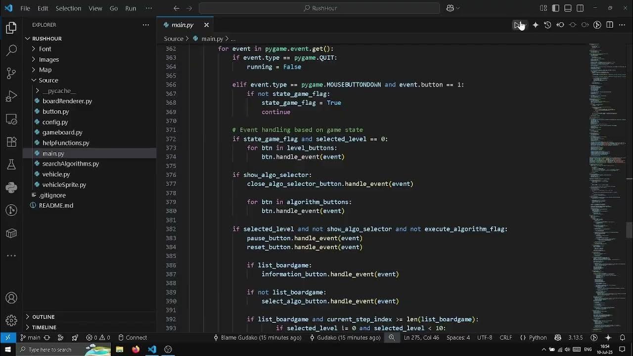 Rush Hour's automatic solver in Python implementation - YouTube