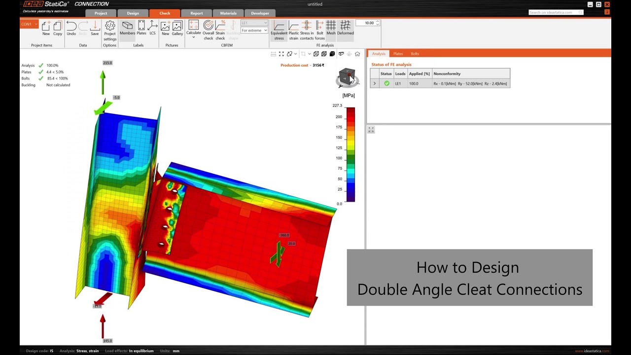 How to Design Double Angle Cleat Connections - YouTube