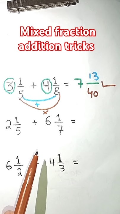How to mixed fraction addition | fraction addition tricks | fraction addition formula #maths # ...