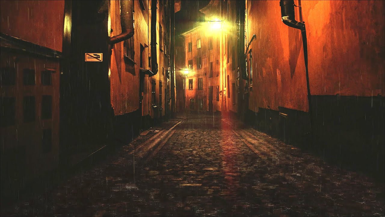 🎧 Rain on a alley at Quiet Night -10 Hours Relaxation and Sleep | Calm ...
