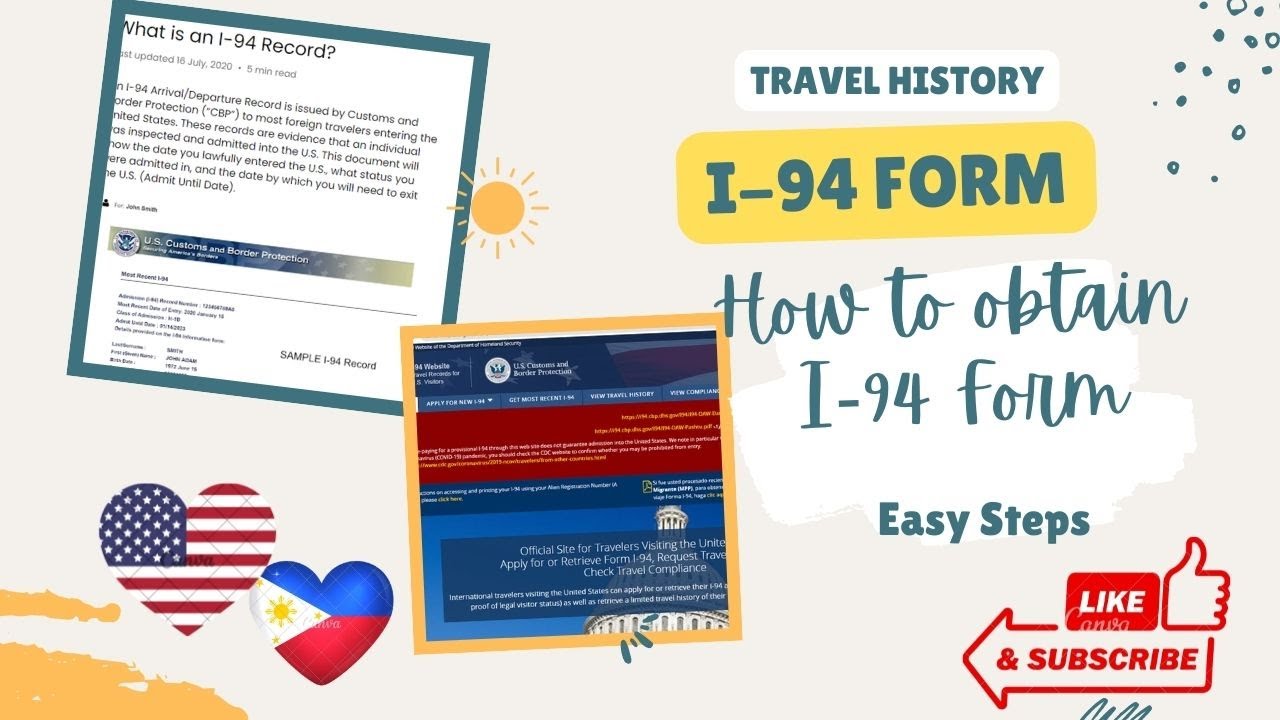 How To Obtain I 94 Form I Easy Steps YouTube