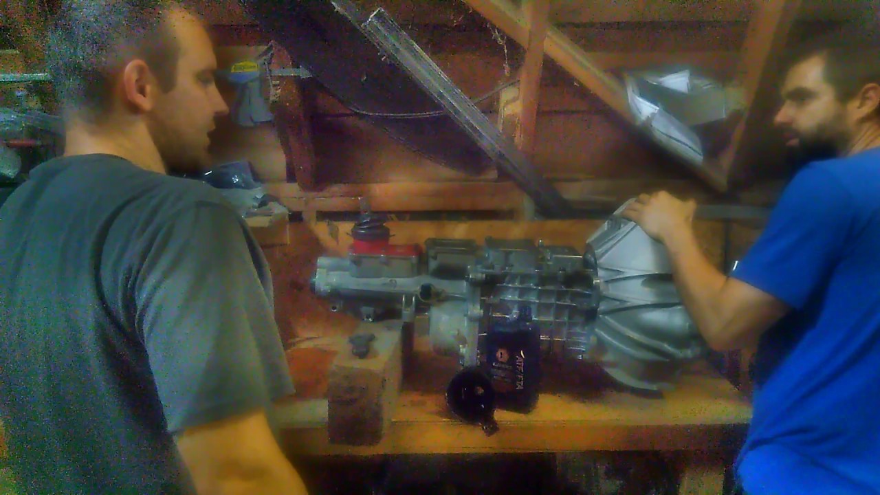 Bench testing the tko 600 transmission after rebuild - YouTube