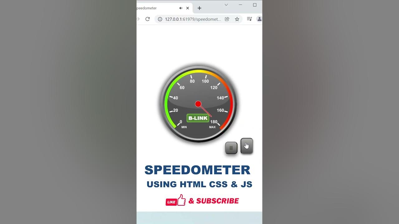 Speedometer Using Html Css And Javascript Speedometer Shorts Short Full Video Link 👇 Youtube