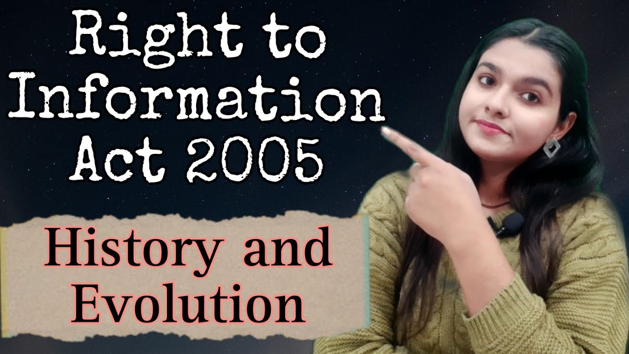 #1 Evolution of Right to Information Act 2005 lecture with notes ...