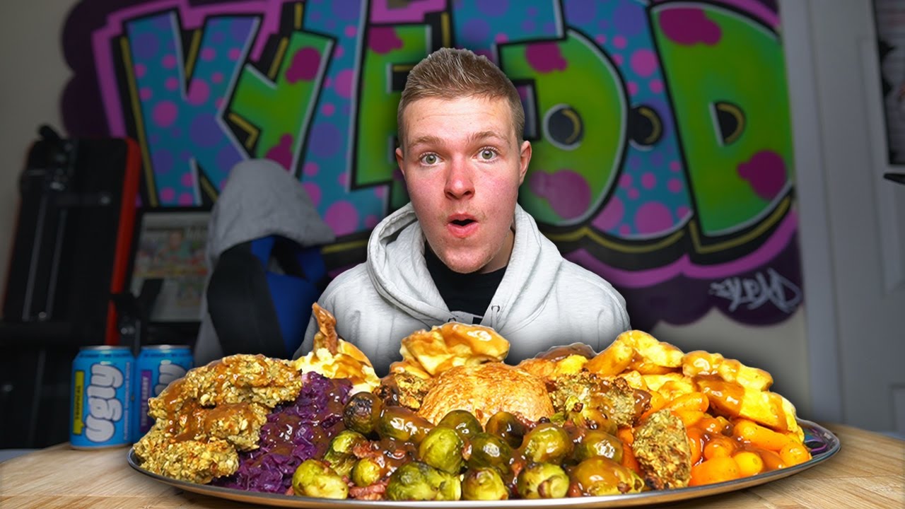 MONSTER "10LB" ROAST DINNER CHALLENGE! | Man Vs Food - YouTube
