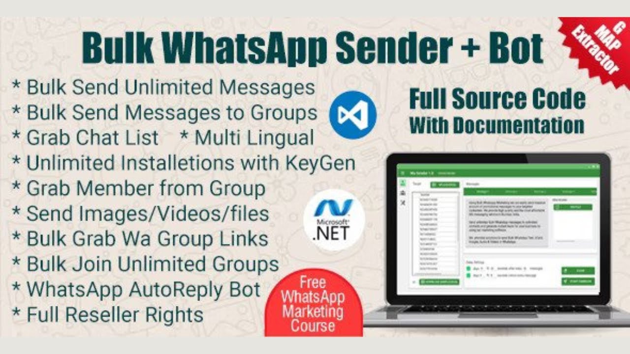 WaBulker Bulk WhatsApp sender With Buttons + Group Sender + WhatsApp ...