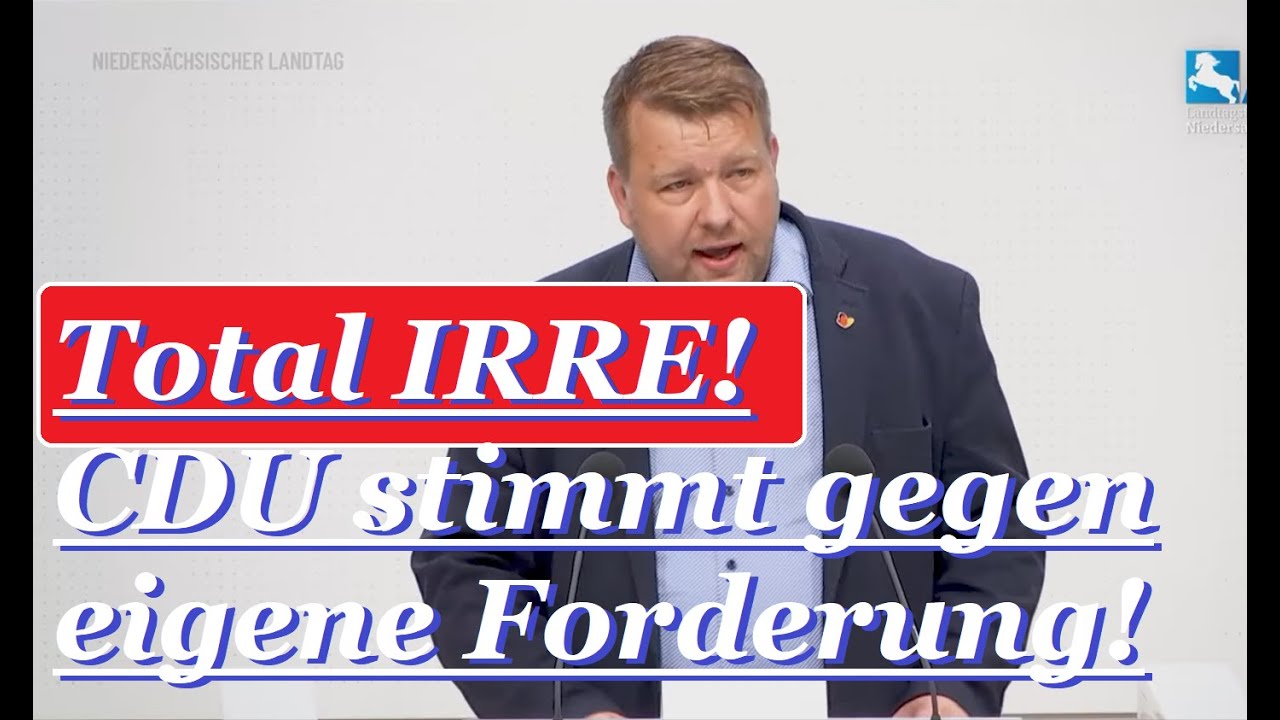 Total irre CDU stimmt gegen eigene Forderung, weil AfD dafür ist! 💥 ...