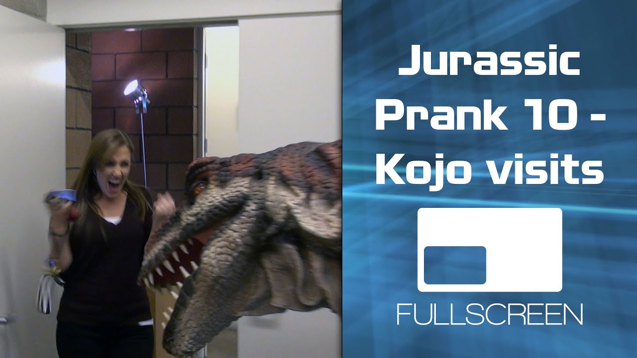 Jurassic Prank 10 - Dinosaur loose at Fullscreen - YouTube