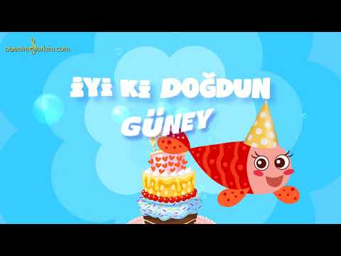 İyi ki Doğdun GÜNEY - İsme Özel Kırmızı Balık Doğum Günü Şarkısı