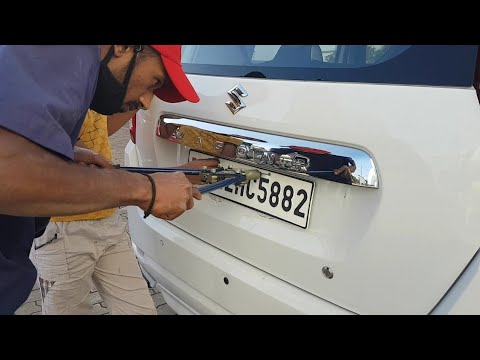 new 2022 Wagon r cng lxi (o) number plate fitting by company - YouTube
