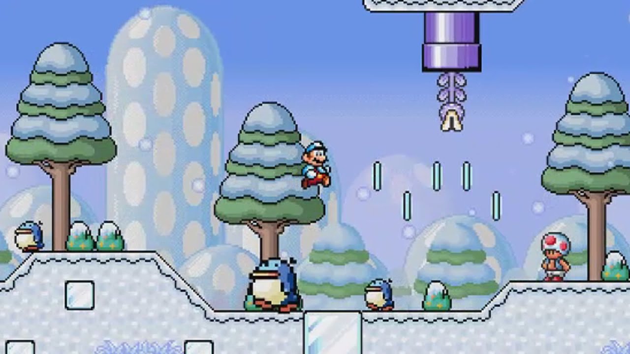 Super Mario Bros X Smbx Custom Level Festive Snowfall Youtube