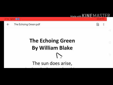The Echoing Green 'poem explanation - YouTube