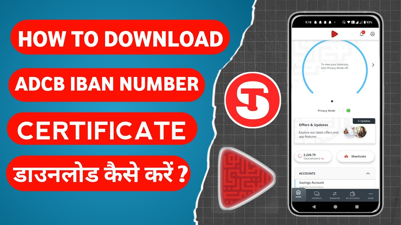 How To Download Adcb Iban Certificate | Adcb Iban Number Certificate ...