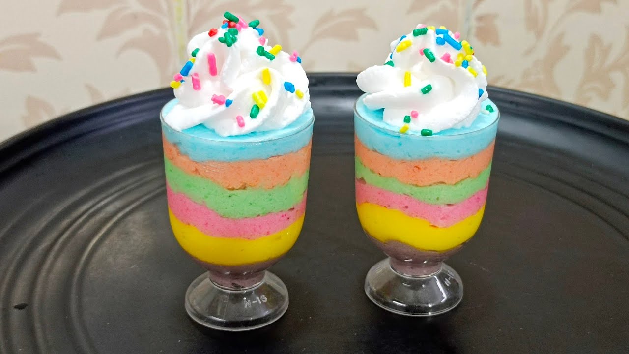 RAINBOW MOUSSE / MIXED FRUIT MOUSSE - YouTube