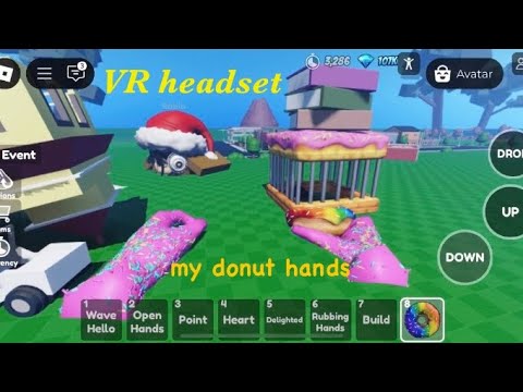 VR headset in Roblox using DONUT HANDS with SPRINKLES - YouTube