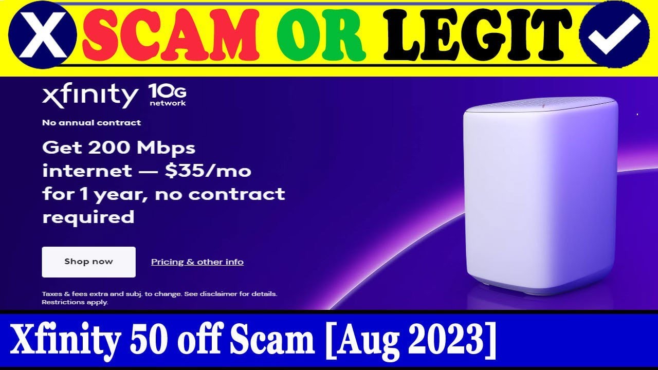 Xfinity 50 off Scam (Aug 2023) - Is This A Genuine Website? Find Out ...