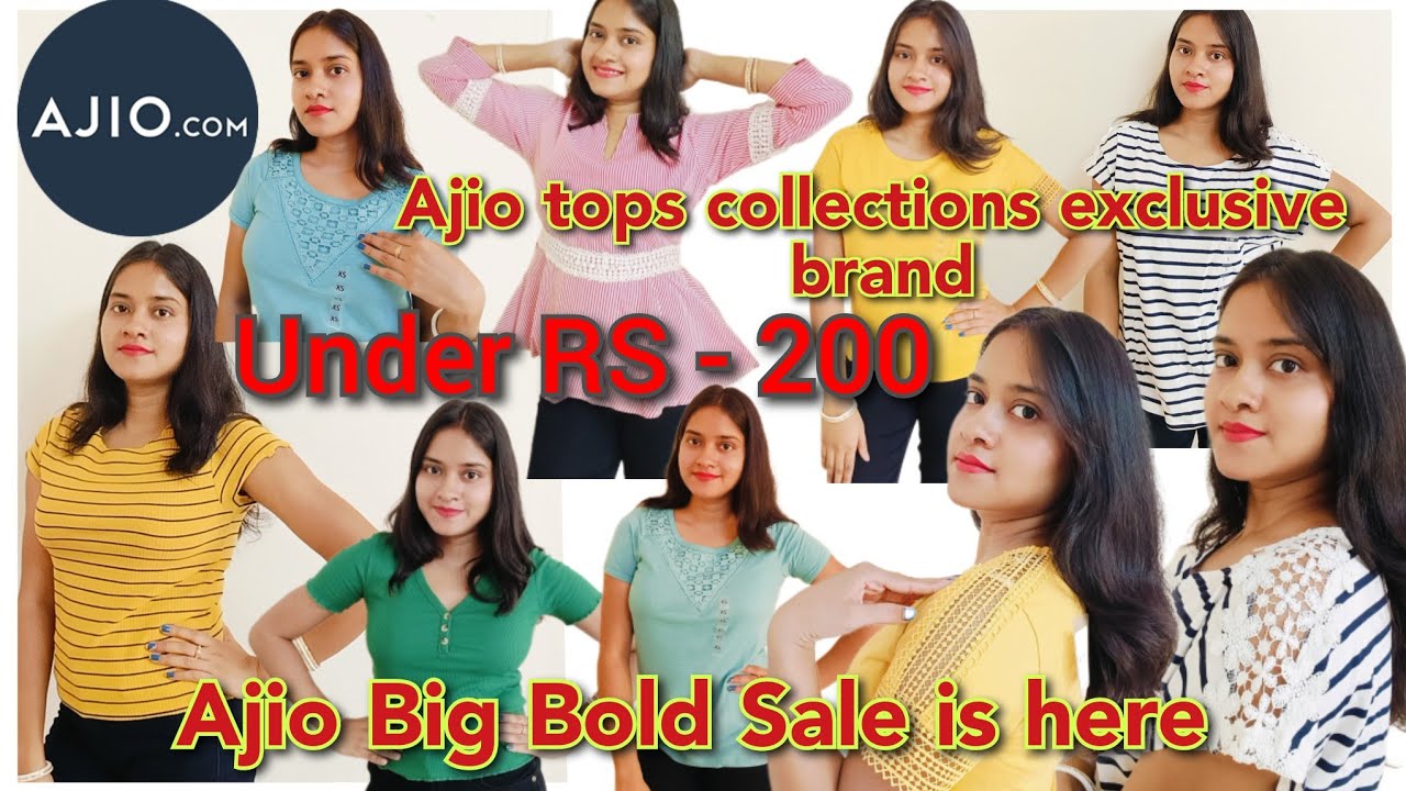 Ajio Tops Haul video just under RS - 200 // exclusive brand collection ...