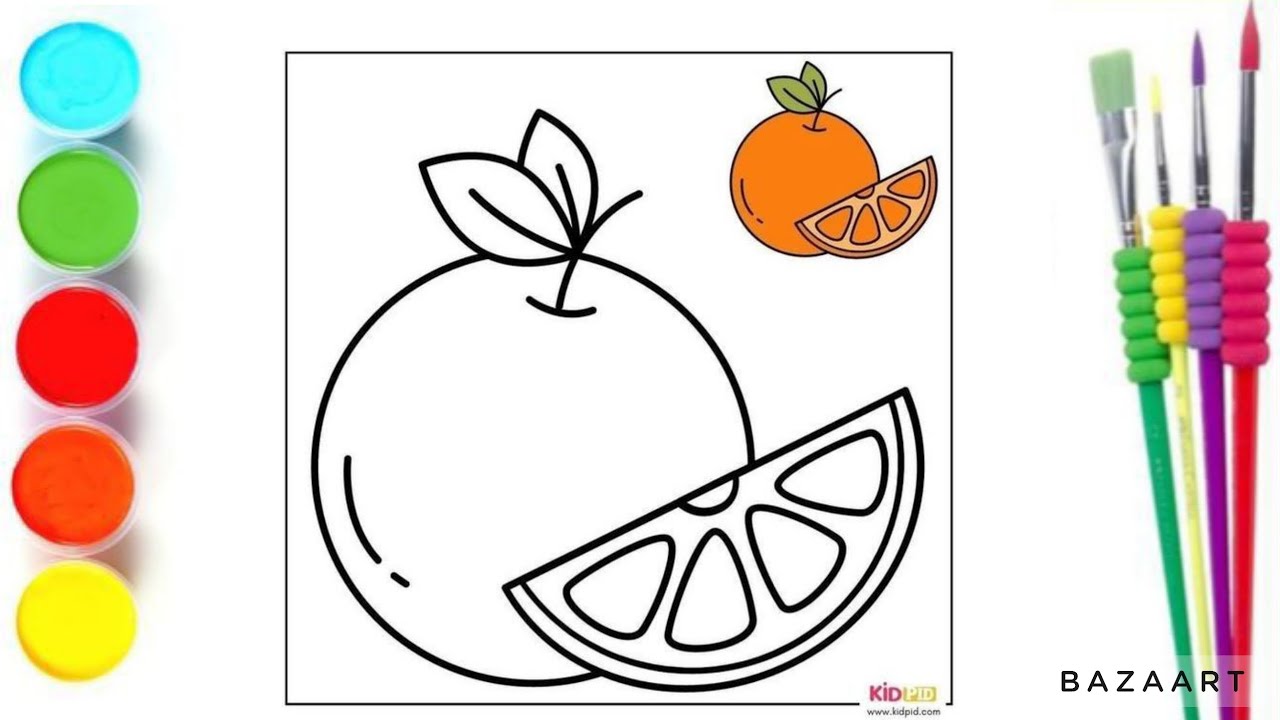 Let's draw a picture of a tangerine Learn to build with me ...