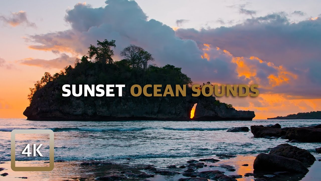 Sunset Ocean Sounds | For Relaxation and Sleeping 🌊 - YouTube