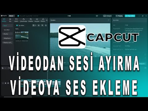 CAPCUT Videodan Sesi Ayırma Videoya Ses Ekleme