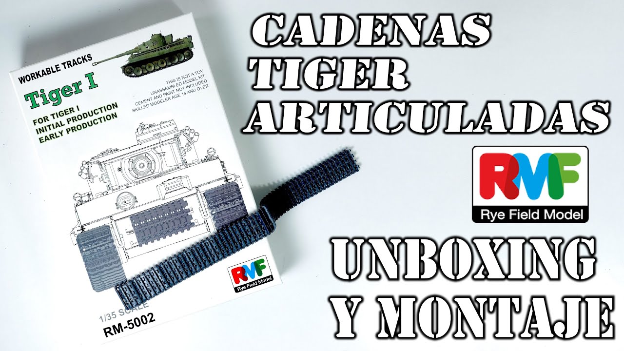 Cadenas Tiger I RFM Rye Field Model articuladas working tracks - YouTube