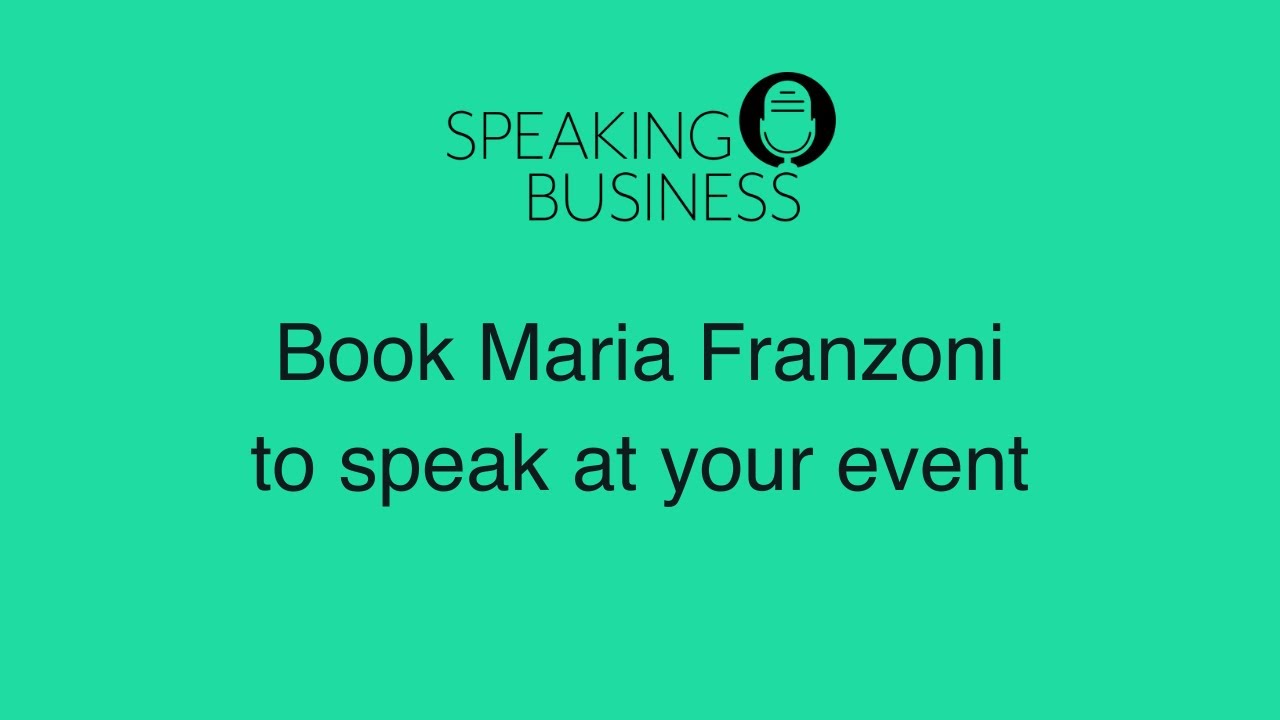 Book Maria Franzoni to Speak - YouTube