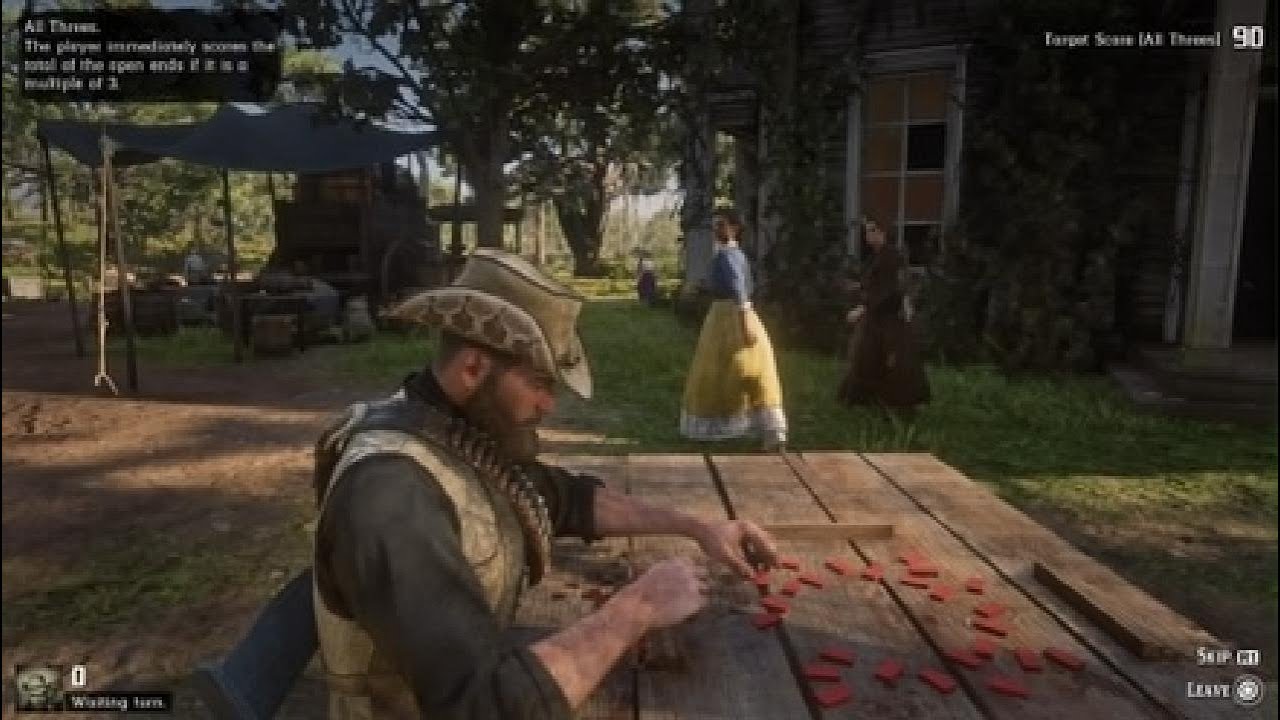 RDR2 - Arthur plays dominos Solo!!!! - YouTube