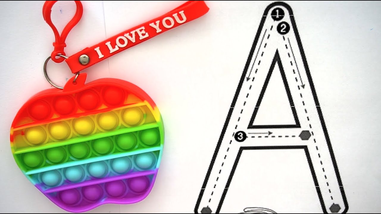 Learning Alphabet with pop it video, Learn ABC, Fruits video - YouTube