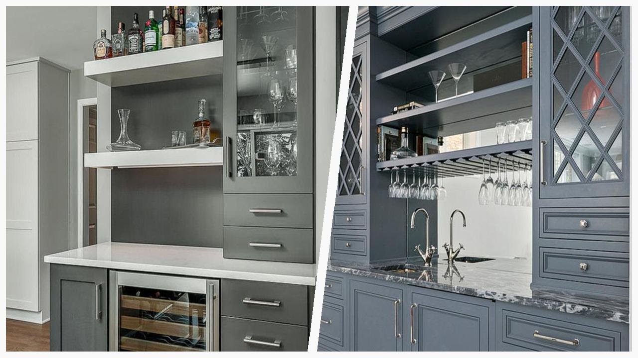 75 Transitional Gray Home Bar Design Ideas You'll Love 🌈 - YouTube