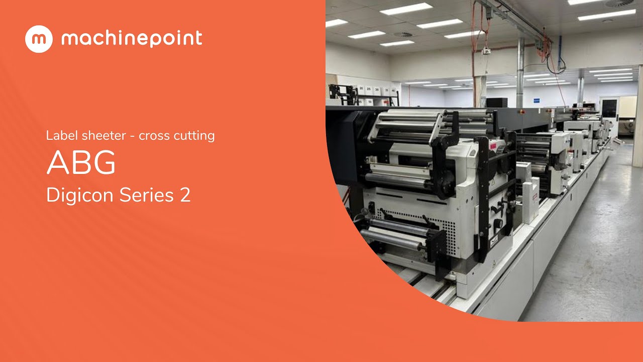 ABG Digicon Series 2 Label sheeter - cross cutting | ABG Machines - YouTube