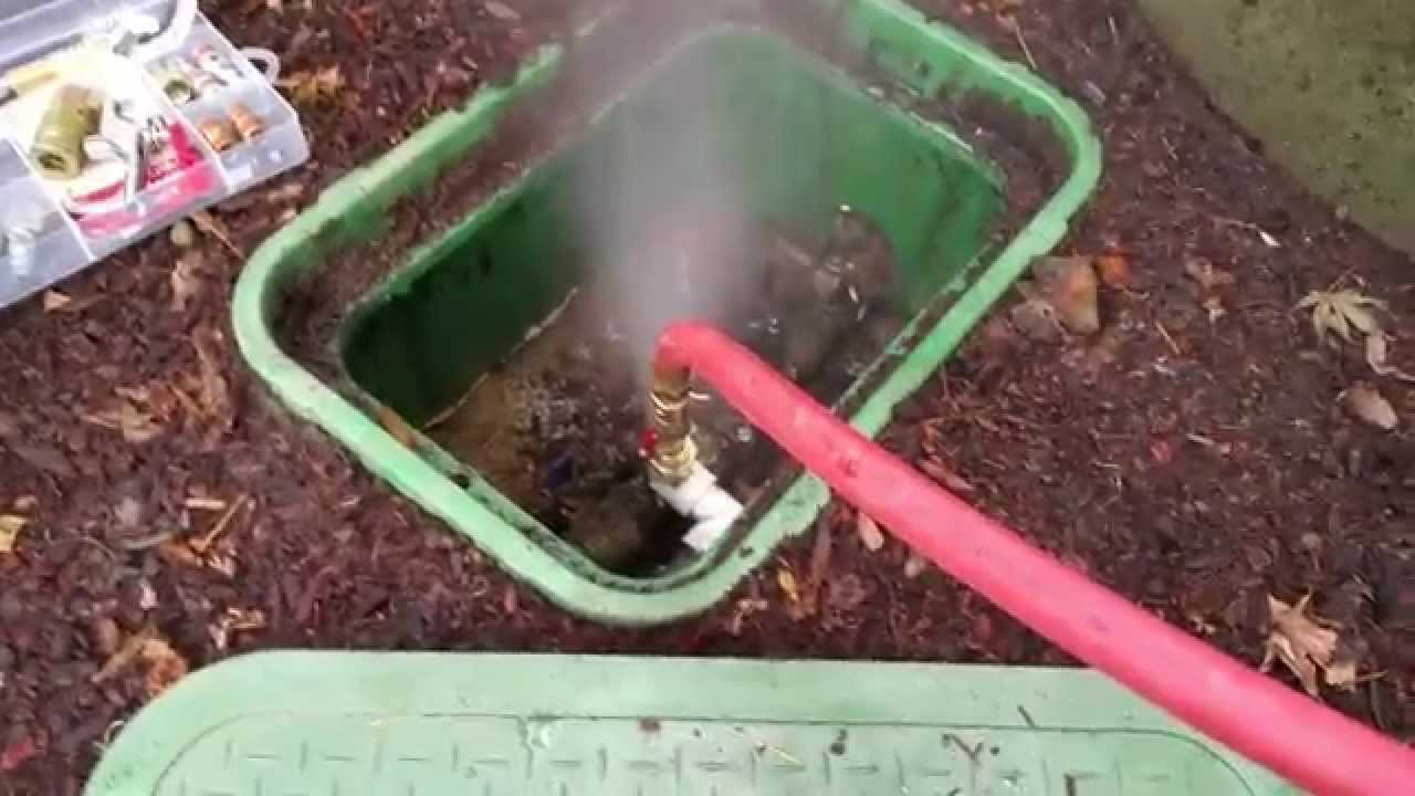 sprinkler system winterize - YouTube
