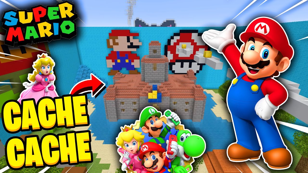 CACHE CACHE SUR MINECRAFT MAP MARIO ! SUPER MARIO BROS PS4 FR - YouTube
