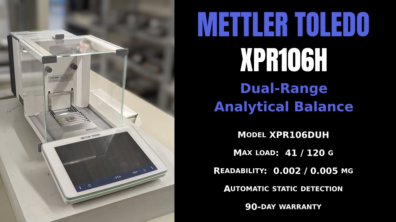 Mettler Toledo XPR106H Dual-Range Analytical Balance (Item - 0663AA ...