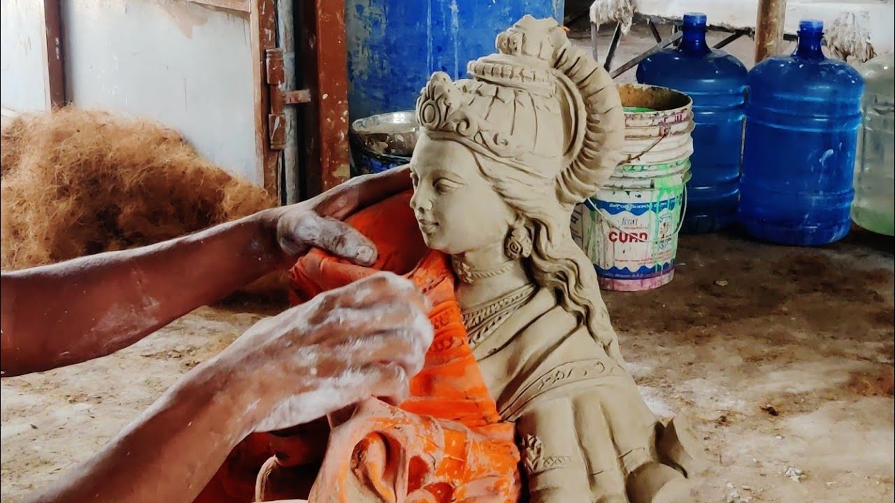 Durga idol Making | Small Durga Idol | Durga idol Making Process ...