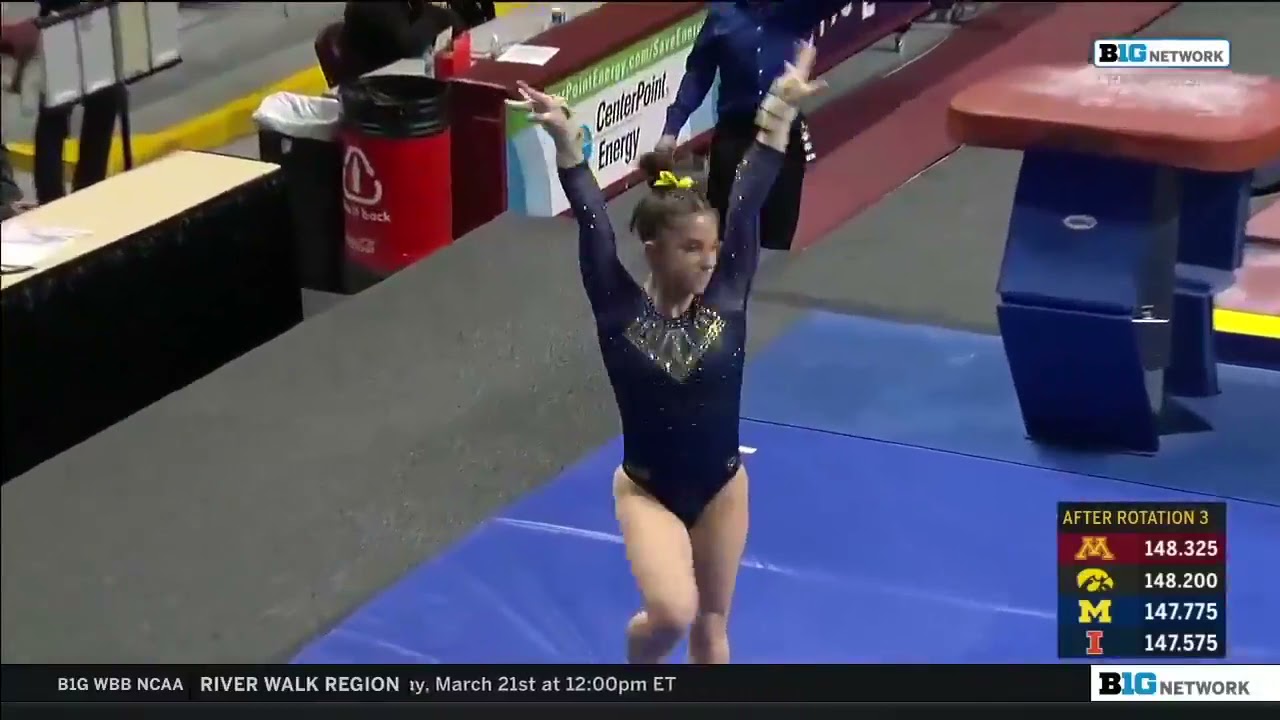 Reyna Guggino (Michigan) 2021 Big 10 Championships - Vault 9.95 - YouTube