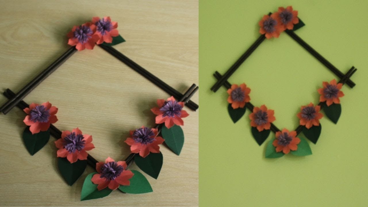 Handicraft with paper | Paper craft wall decoration | Diy Wall ...