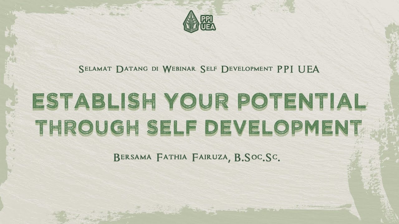 Webinar Self Development - Establish Your Potential Through SelfDevelopment - YouTube