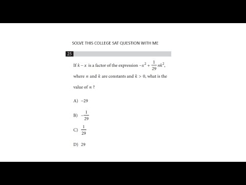 SOLVE THIS COLLEGE SAT MATH QUESTION USING THE KNOWLEDGE OF POLYNOMIAL ...