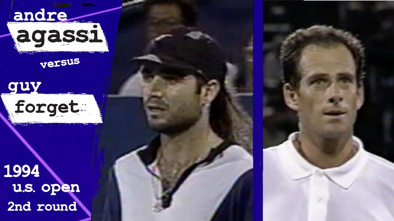 Agassi v Forget 1994 US Open 2nd Round - YouTube