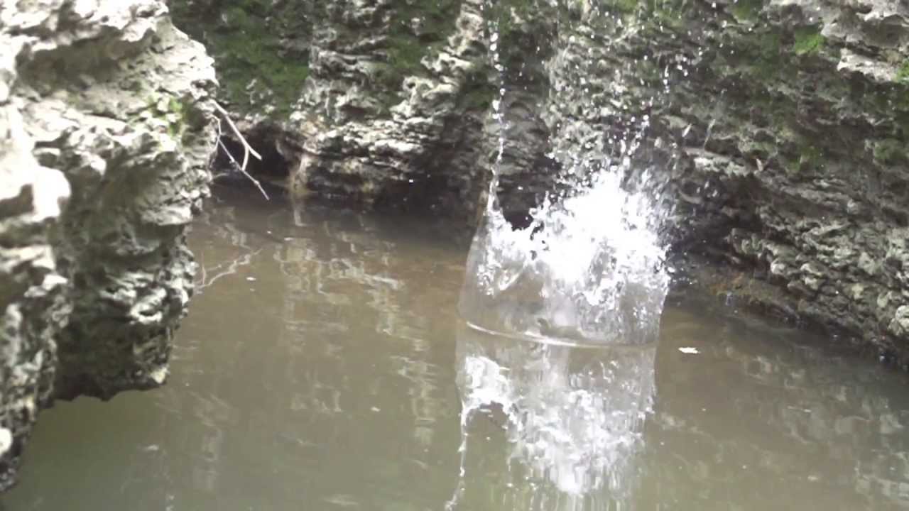 Rock falling into water in Slow Motion - YouTube